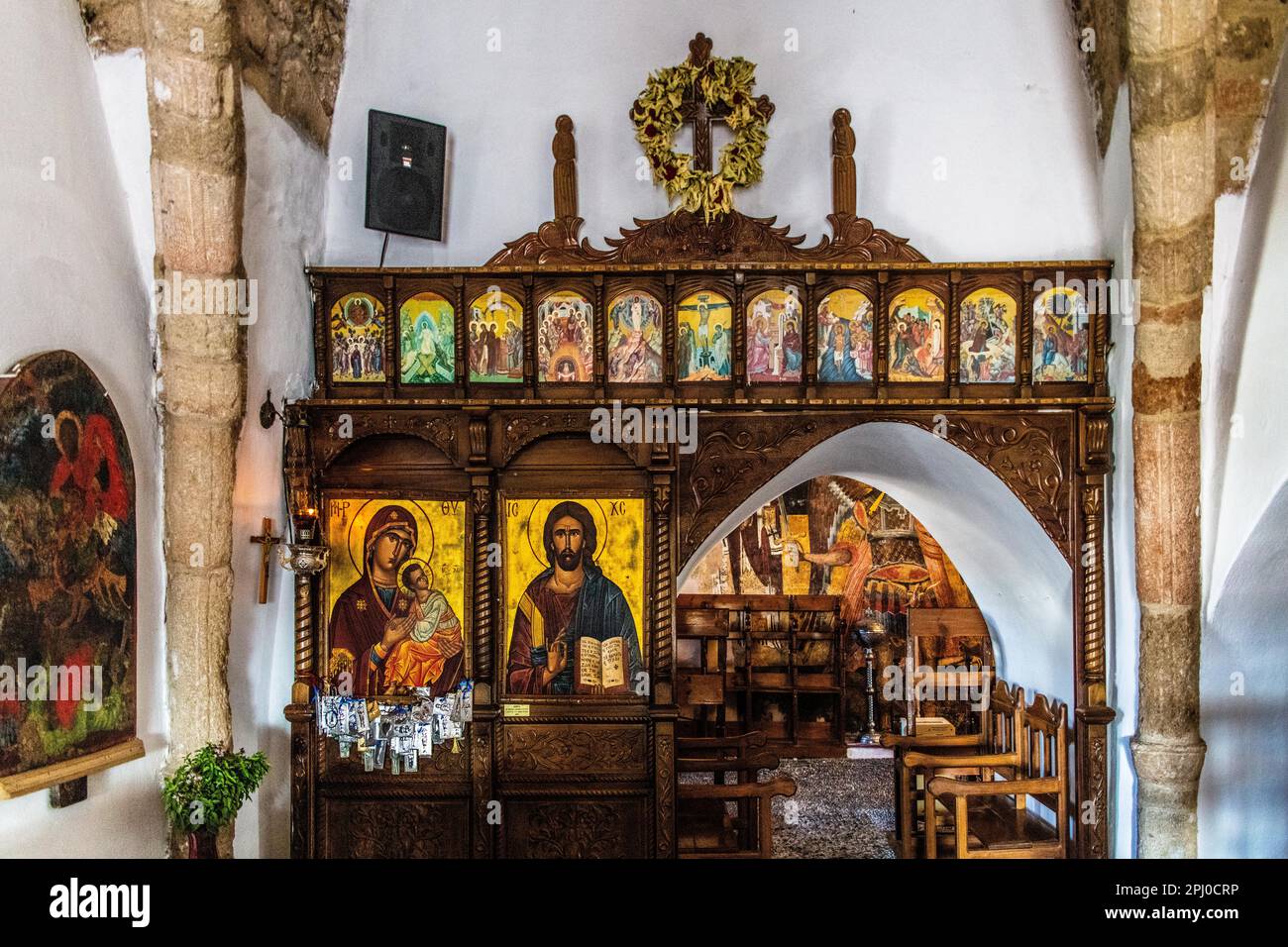 Cross-domed church of Kimissis tis Theotokou, Asklipio, one of the ...