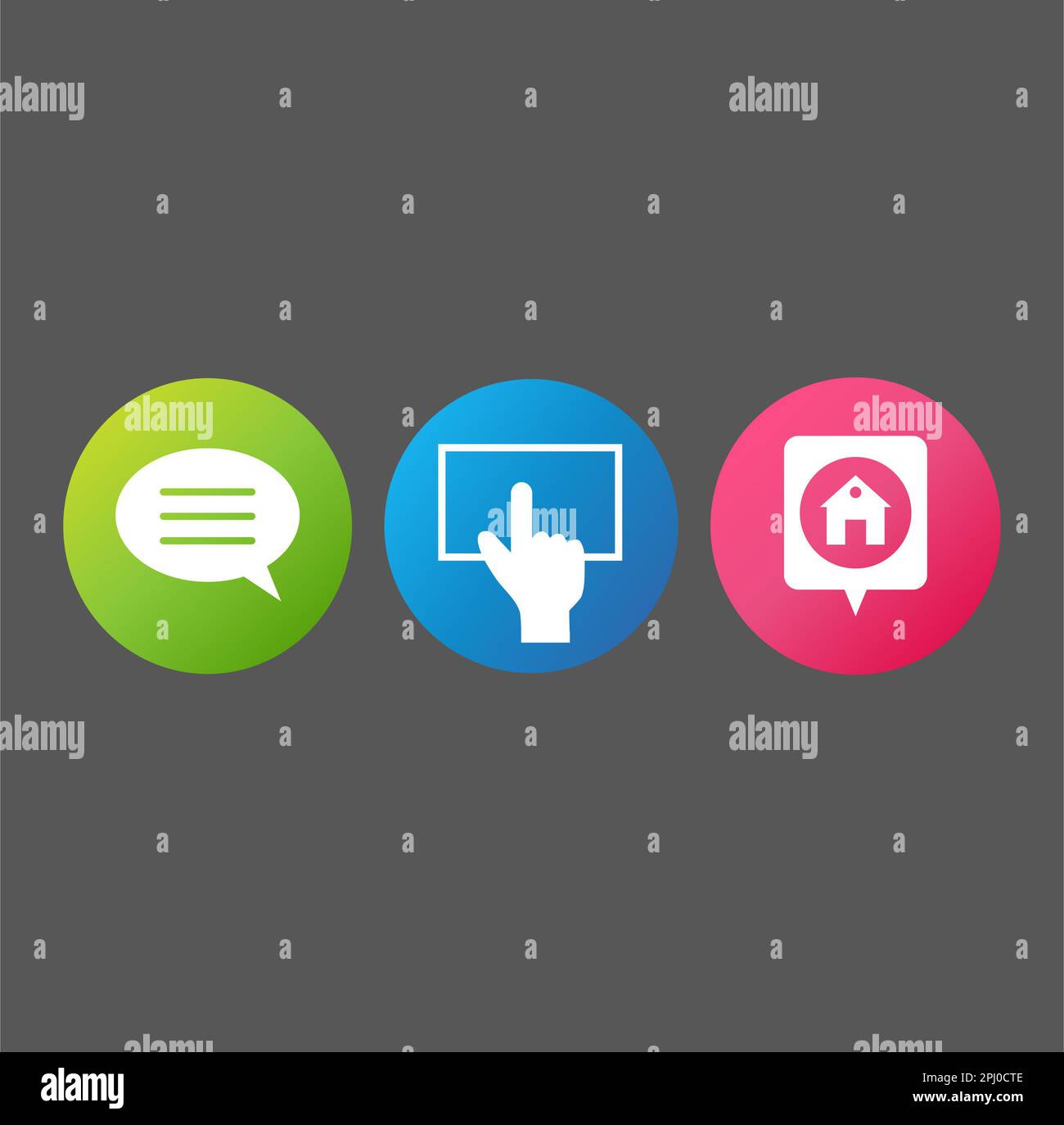 Icon set of popular social applications with rounded corners. Social ...