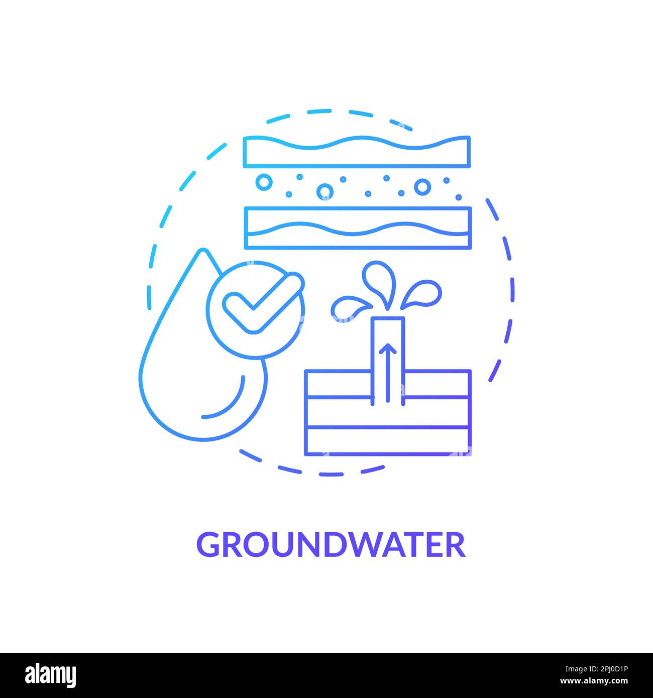 Groundwater blue gradient concept icon Stock Vector Image & Art - Alamy