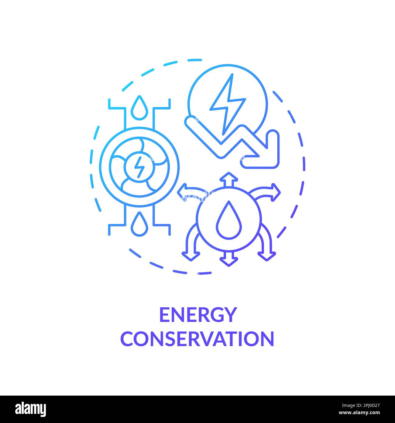 Energy conservation blue gradient concept icon Stock Vector Image & Art ...