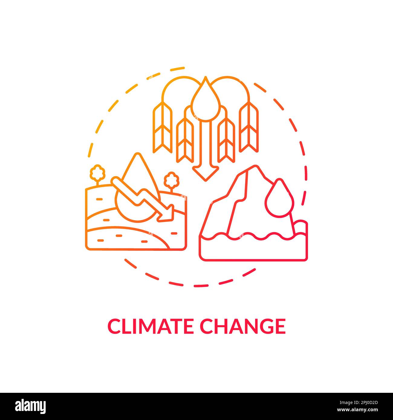 Climate changes red gradient concept icon Stock Vector Image & Art - Alamy