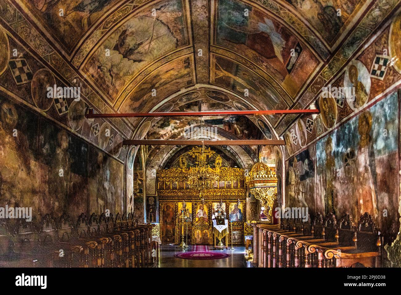 Fresco decoration from the 12th to 18th century, Moni Thari monastery ...