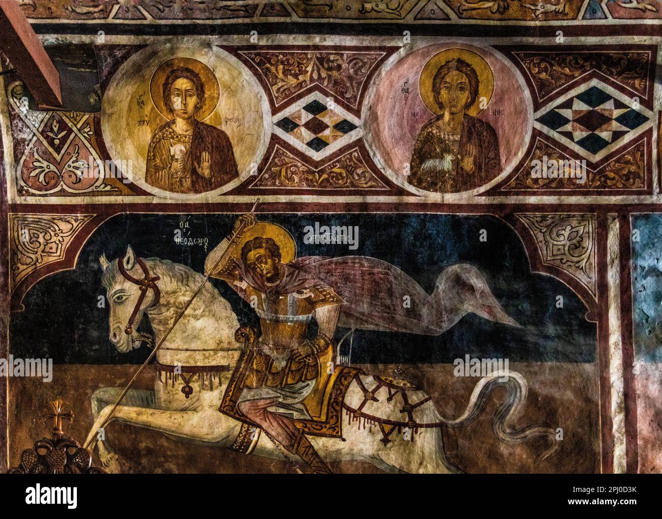 Fresco decoration from the 12th to 18th century, Moni Thari monastery ...