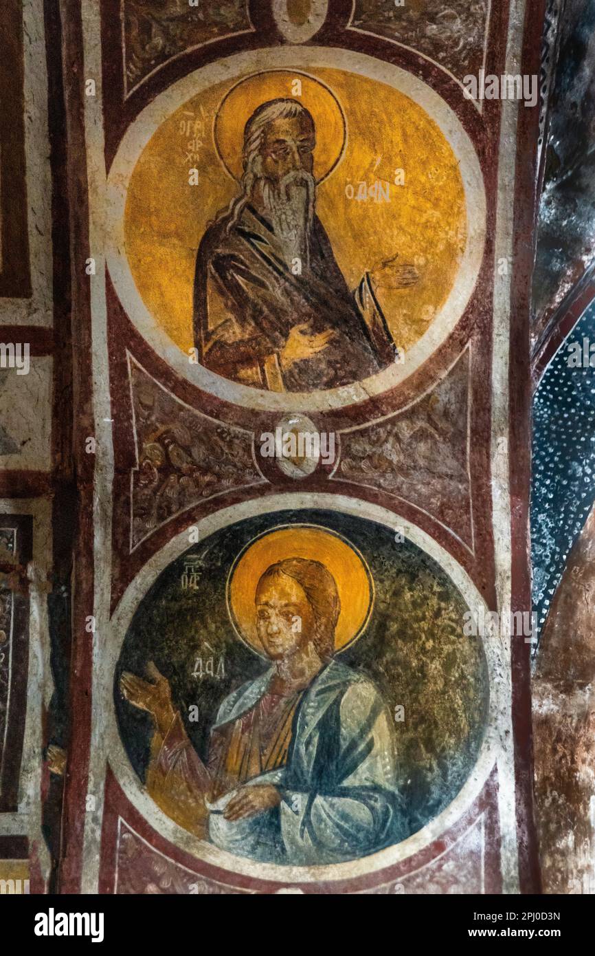 Fresco decoration from the 12th to 18th century, Moni Thari monastery ...