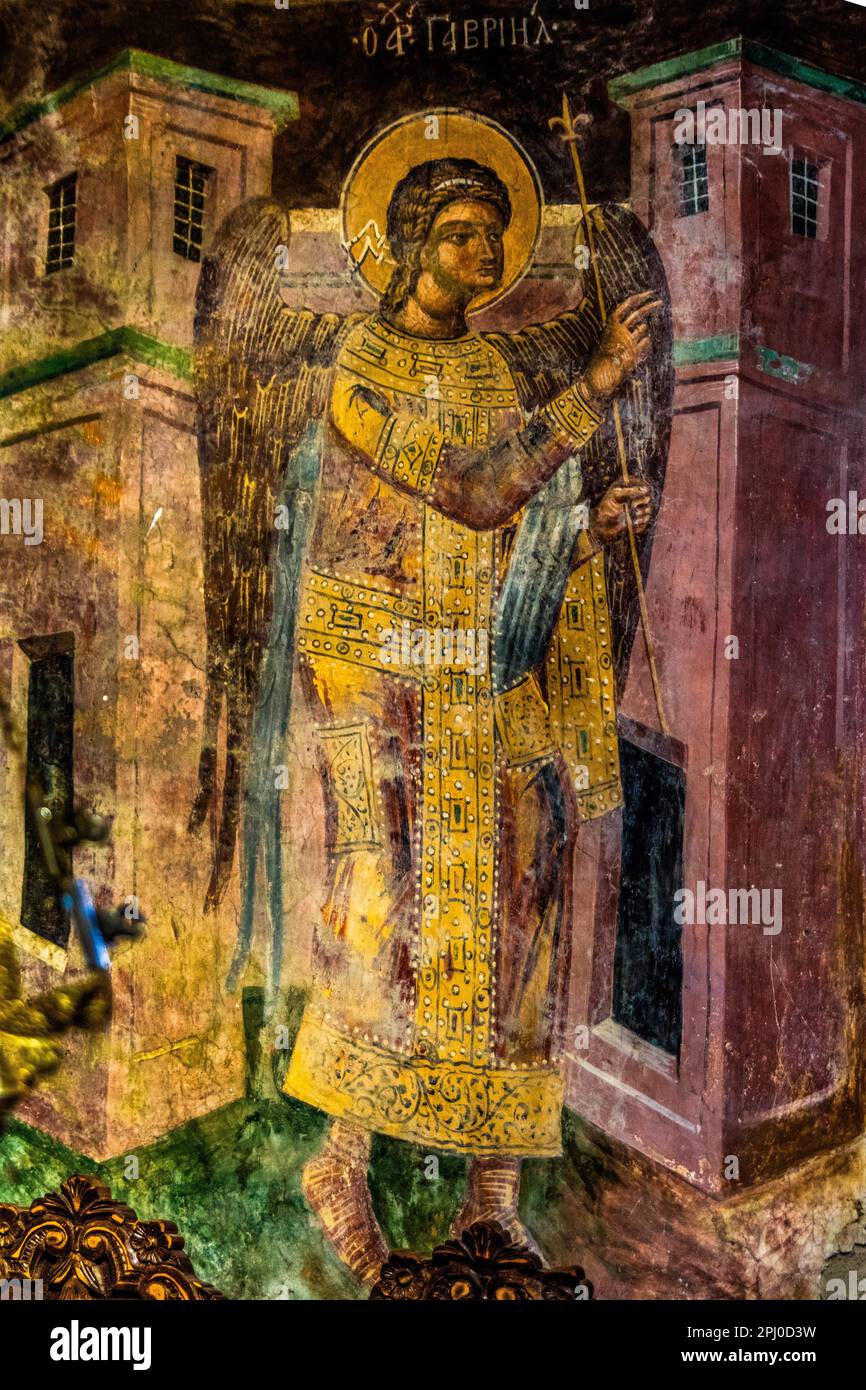 Fresco decoration from the 12th to 18th century, Moni Thari monastery ...