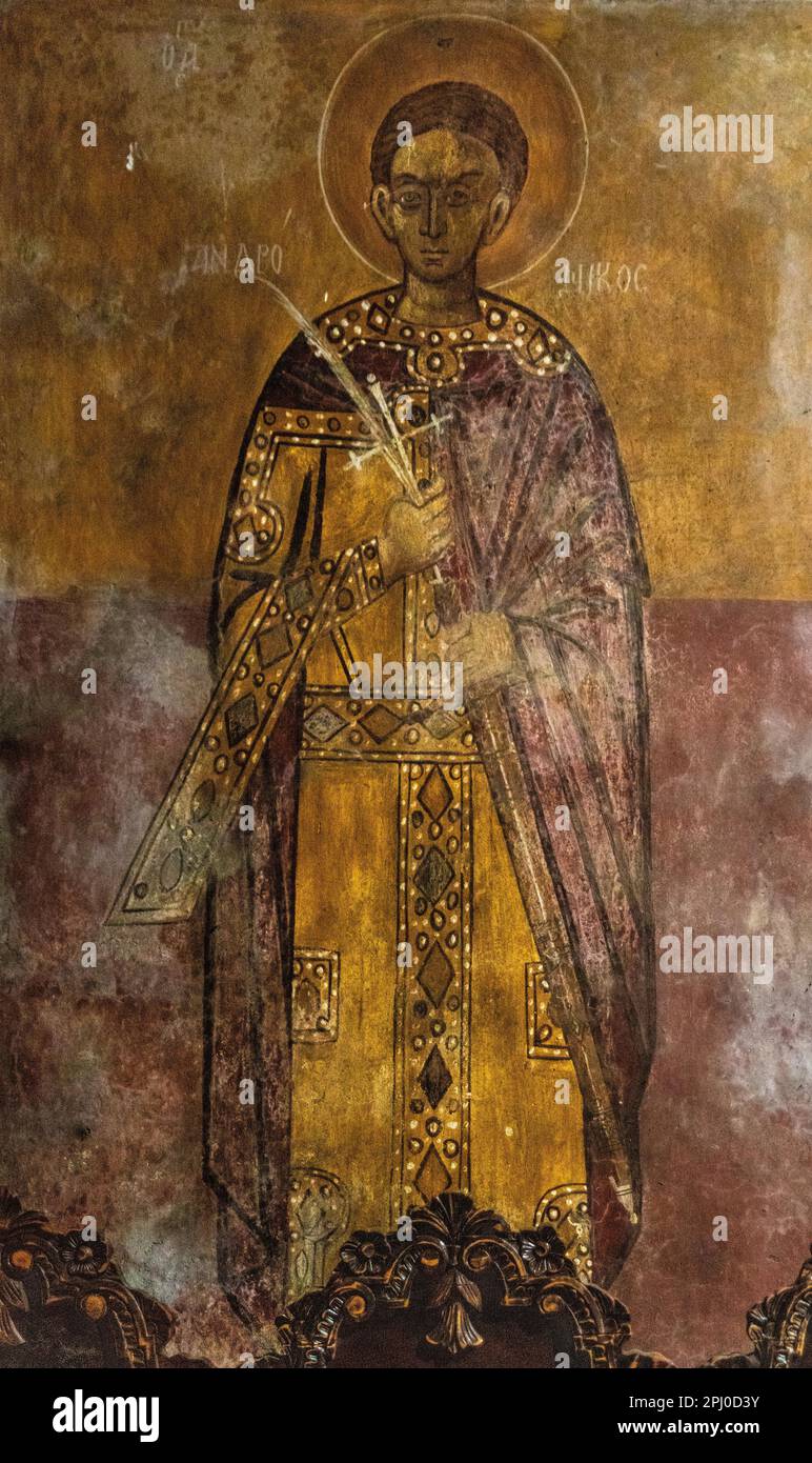 Fresco decoration from the 12th to 18th century, Moni Thari monastery ...