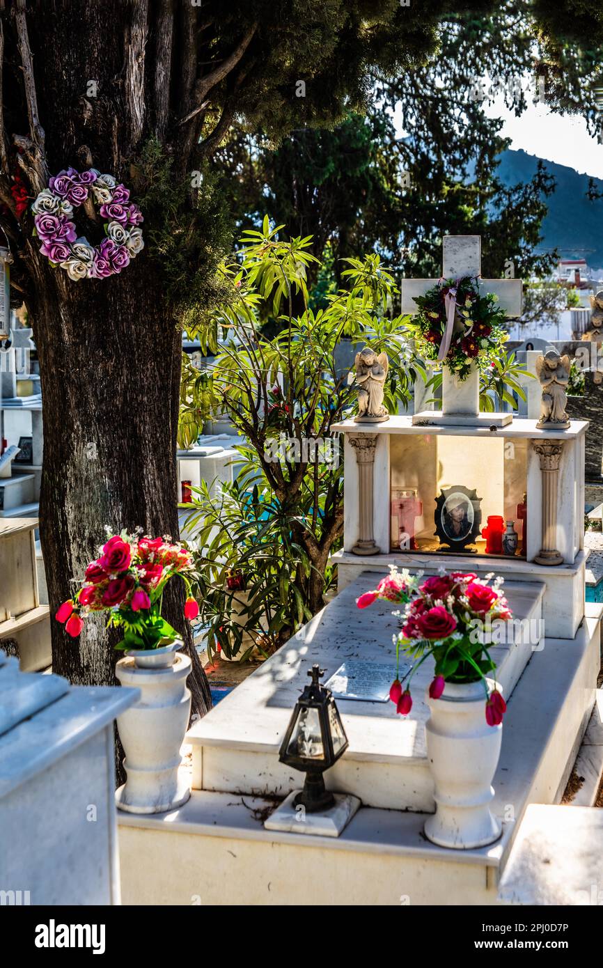Archangelos Cemetery, Rhodes, Greece Stock Photo - Alamy