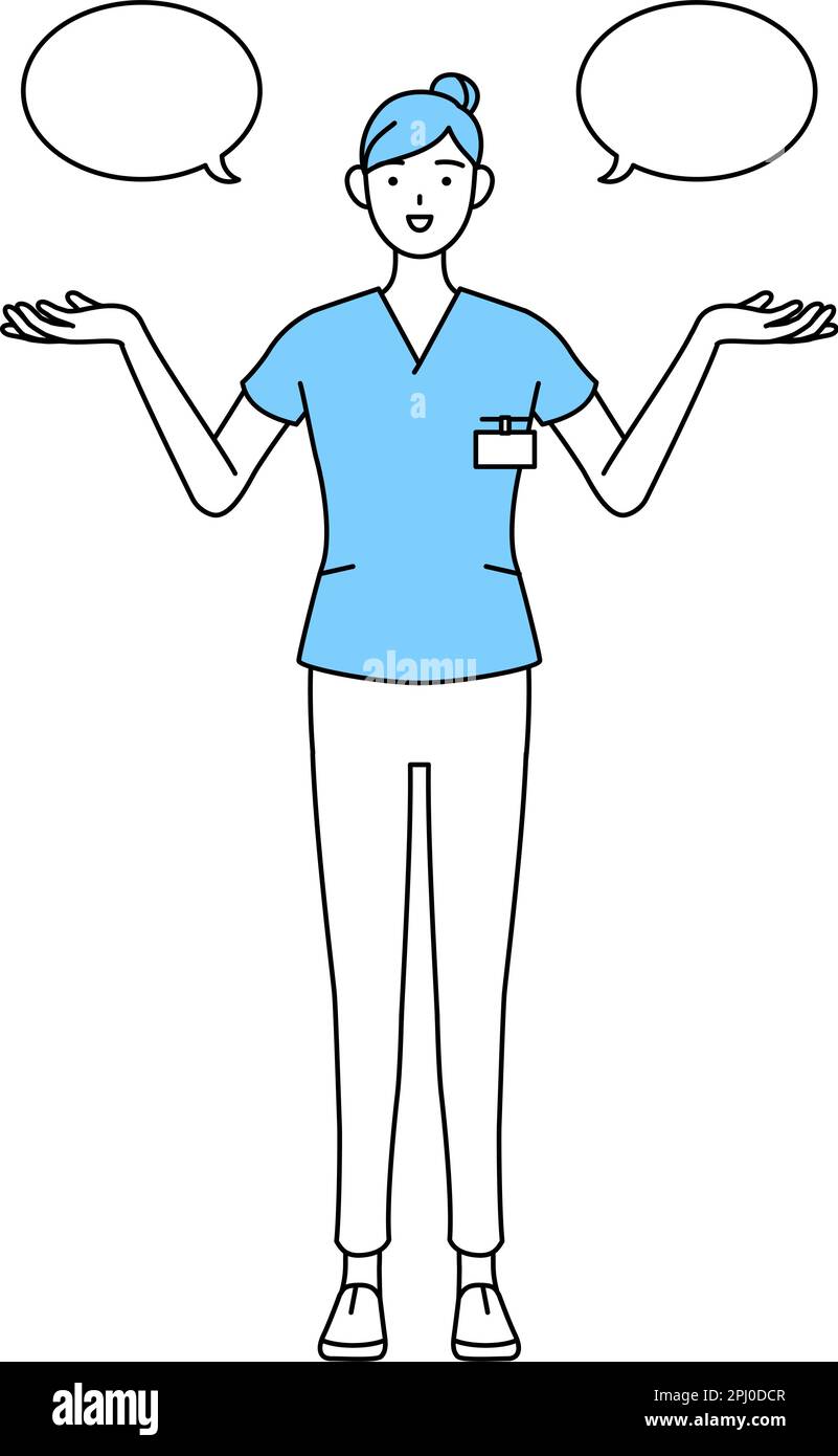 Female nurse, physical therapist, occupational therapist, speech ...