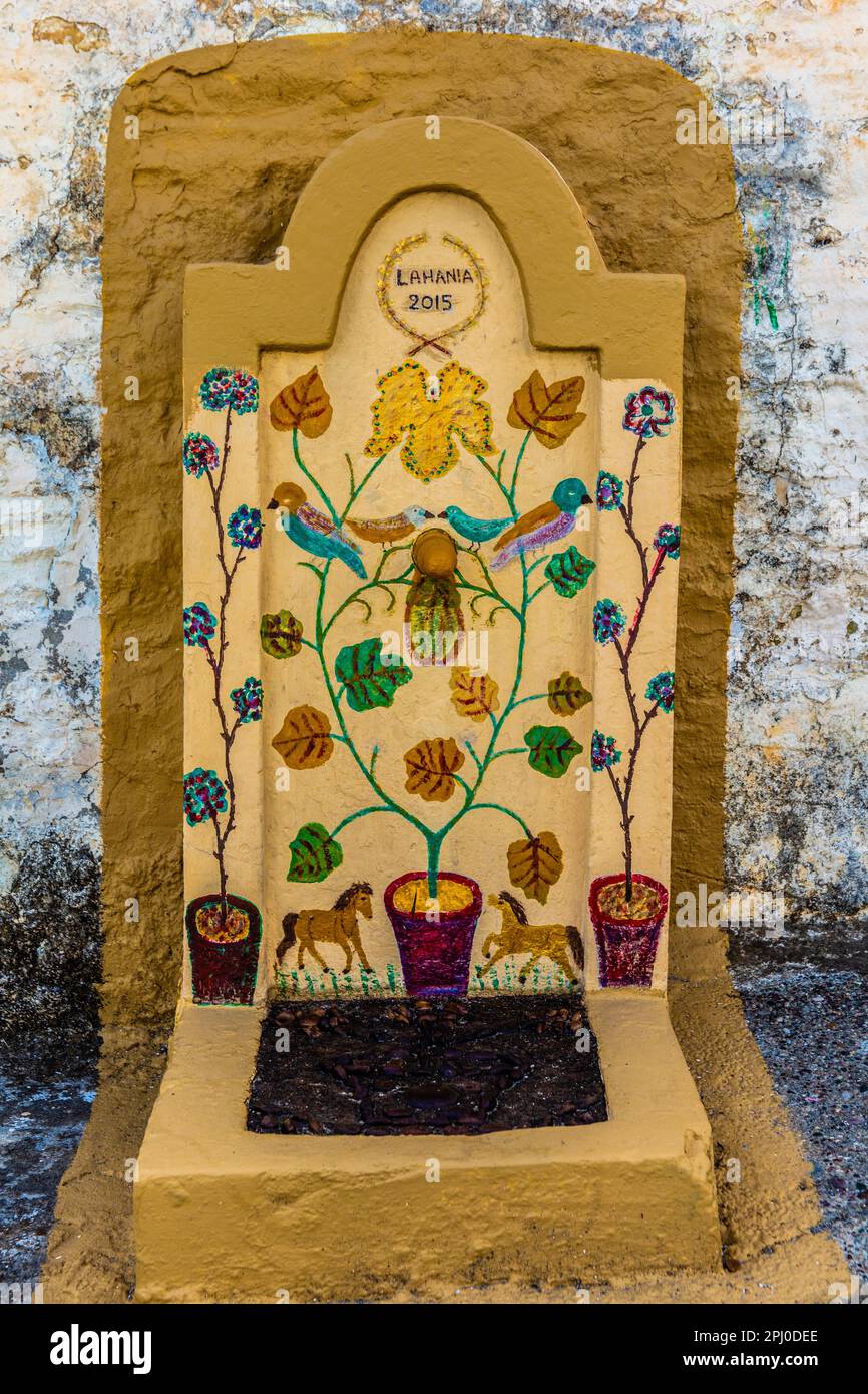 Street art, Lachania village, a gem of an island with small alleys ...