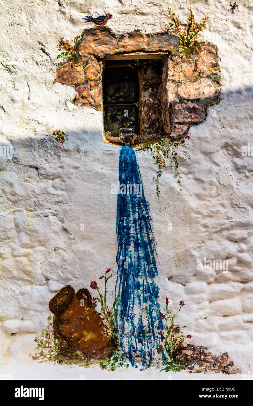 Street art, Lachania village, a gem of an island with small alleys ...