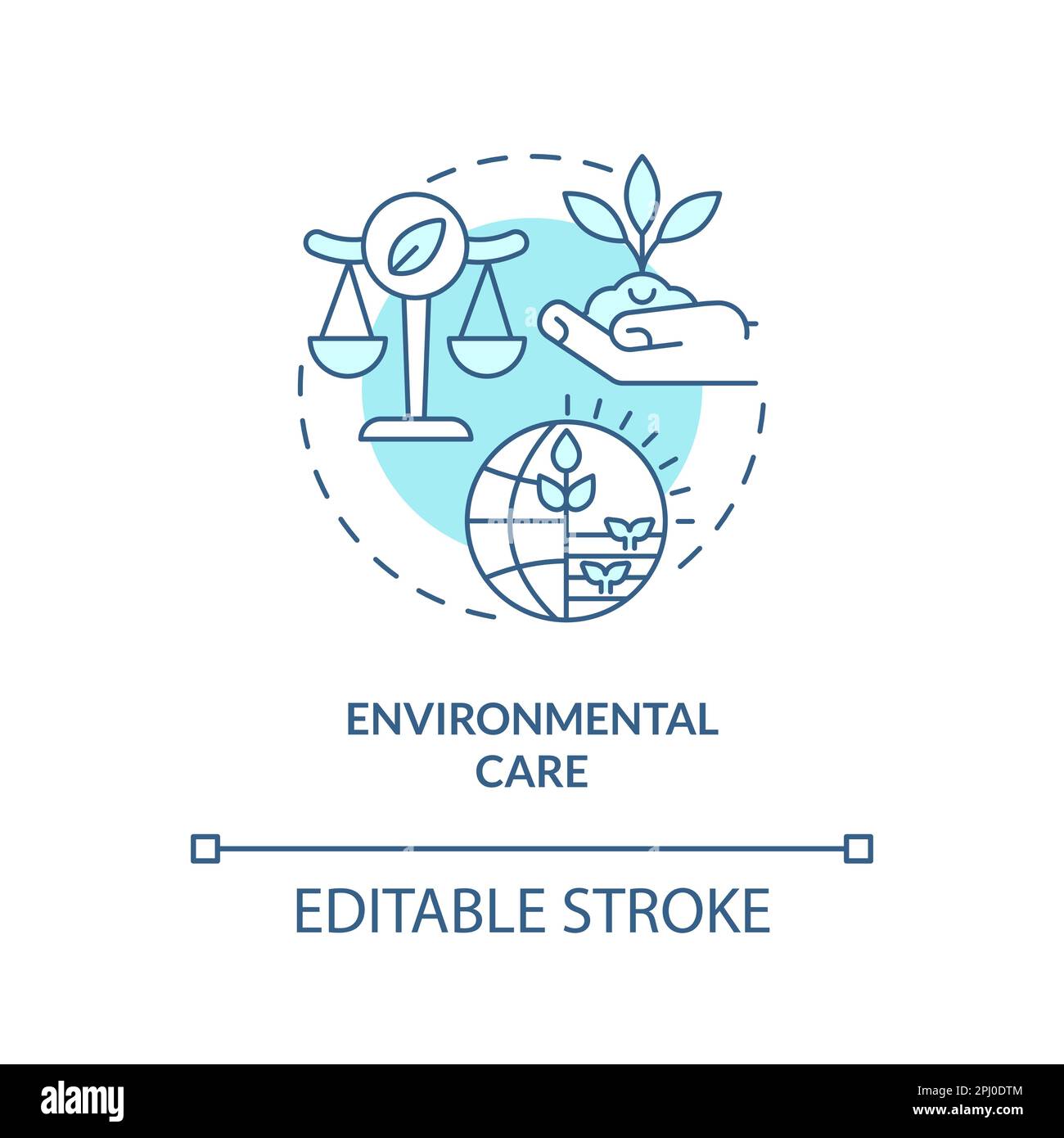 Environmental care turquoise concept icon Stock Vector Image & Art - Alamy