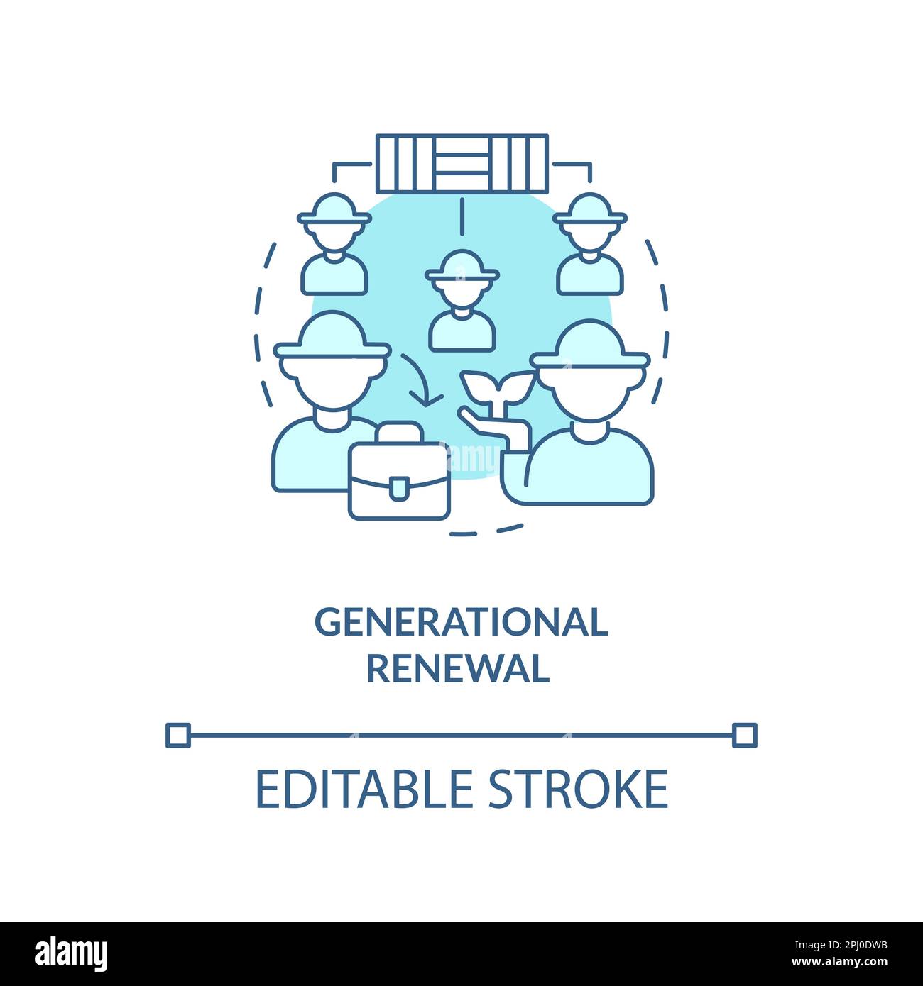 Generational renewal turquoise concept icon Stock Vector Image & Art ...