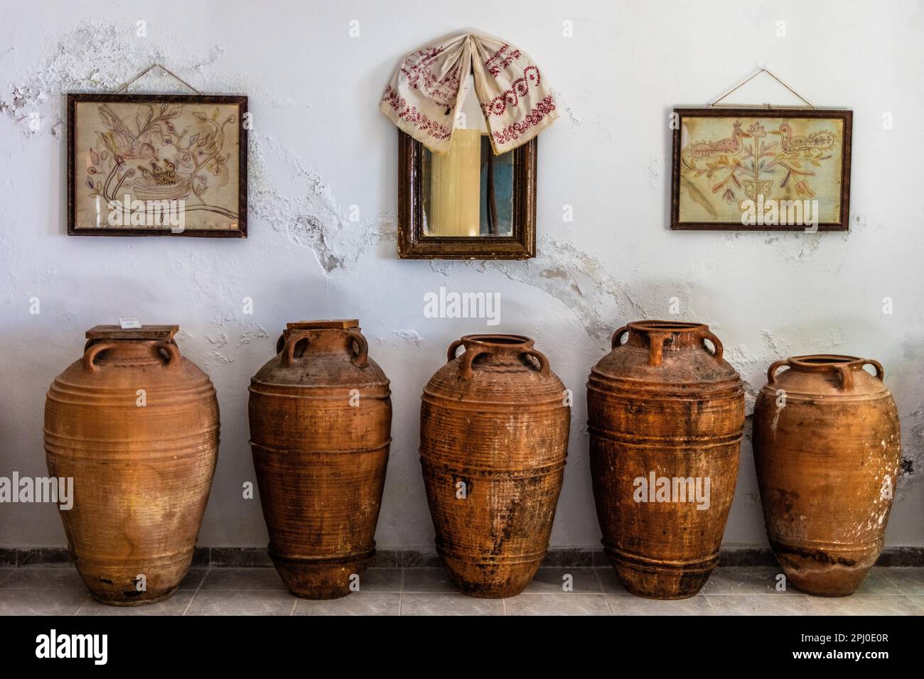 Museum of local history with traditional clothing, household objects ...