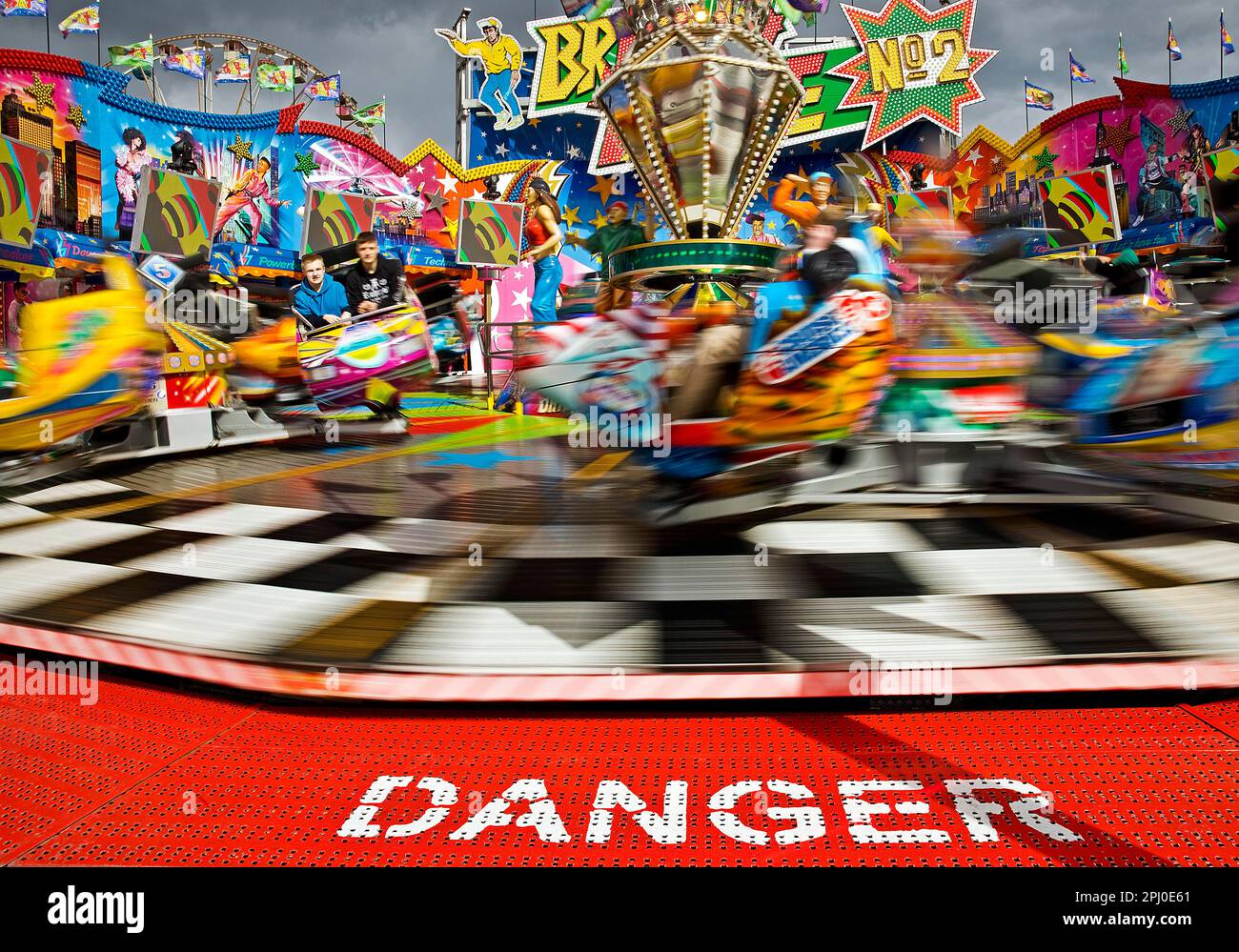 Break Dance at the Palmkirmes, the biggest spring fair in North Rhine ...