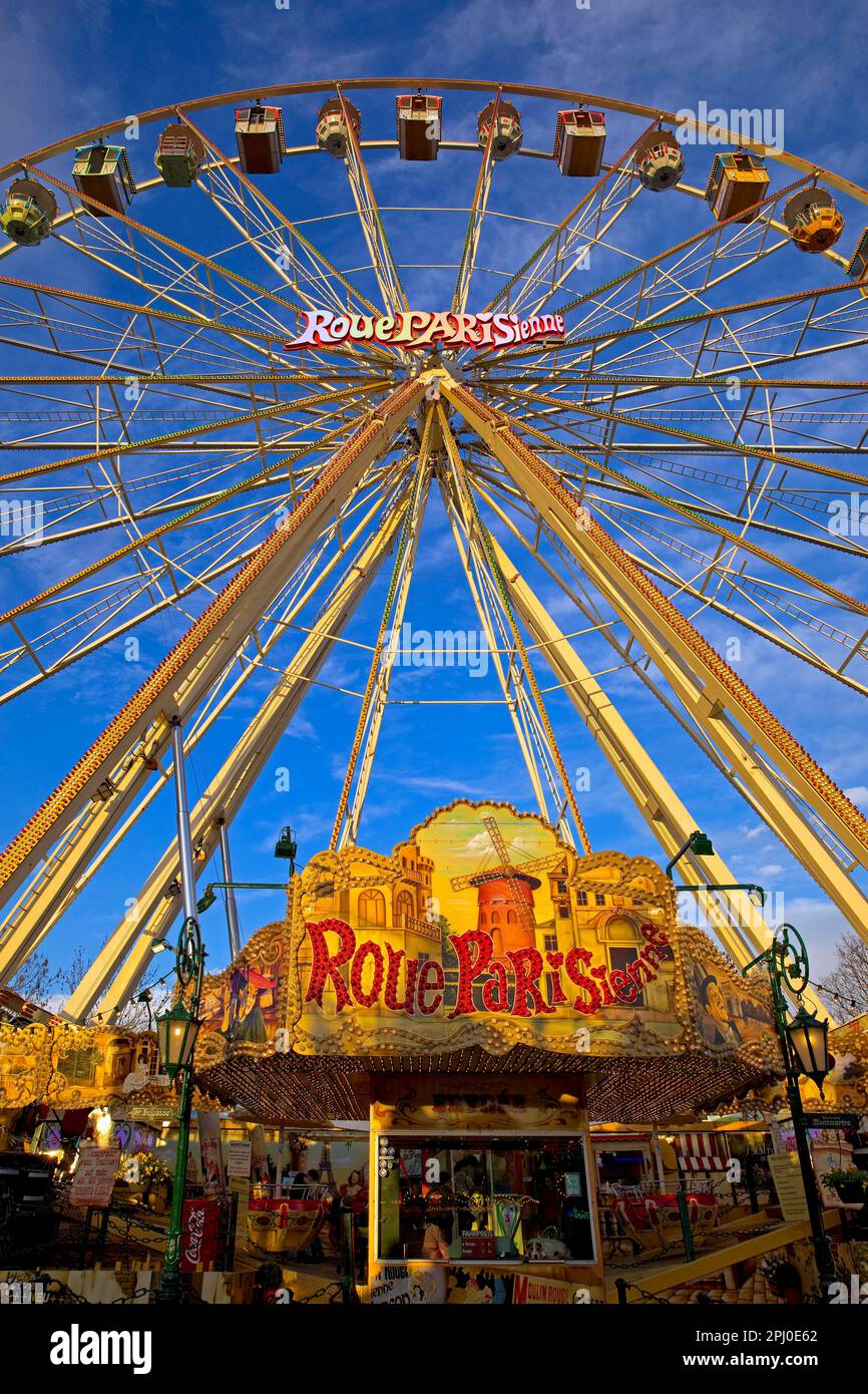 Ferris wheel at the Palmkirmes, the largest spring funfair in North ...