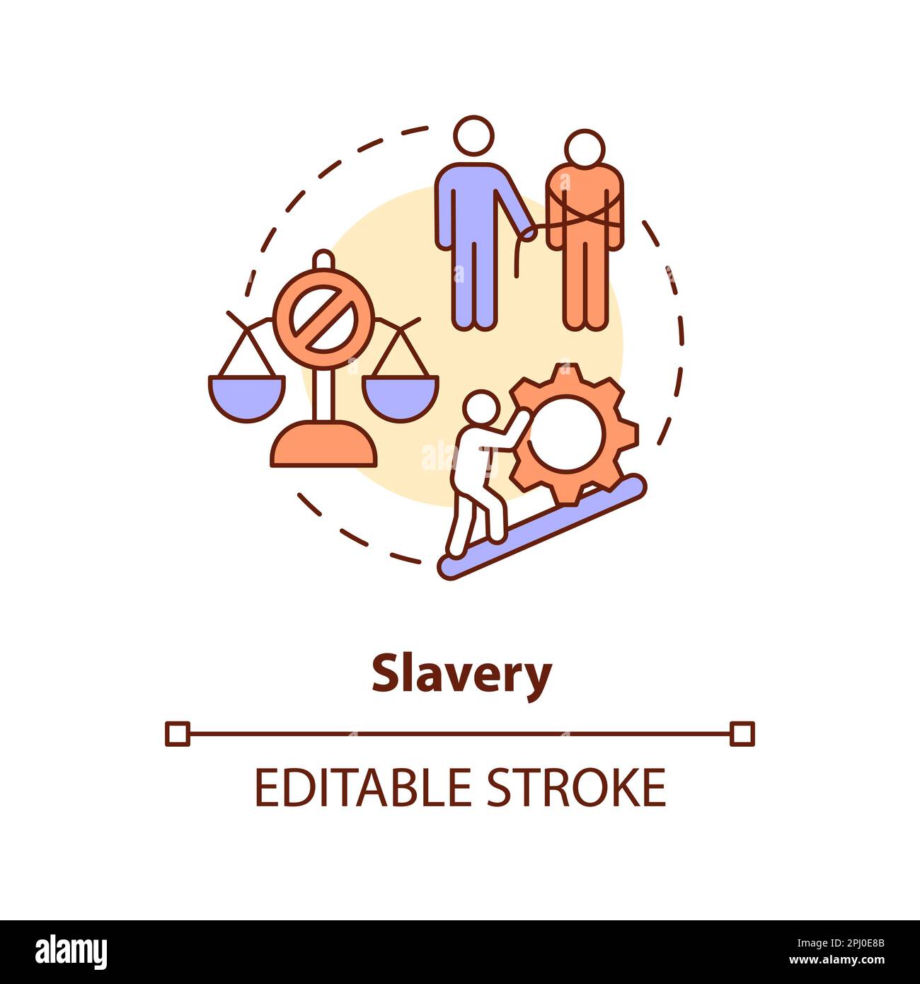 Slavery concept icon Stock Vector Image & Art - Alamy
