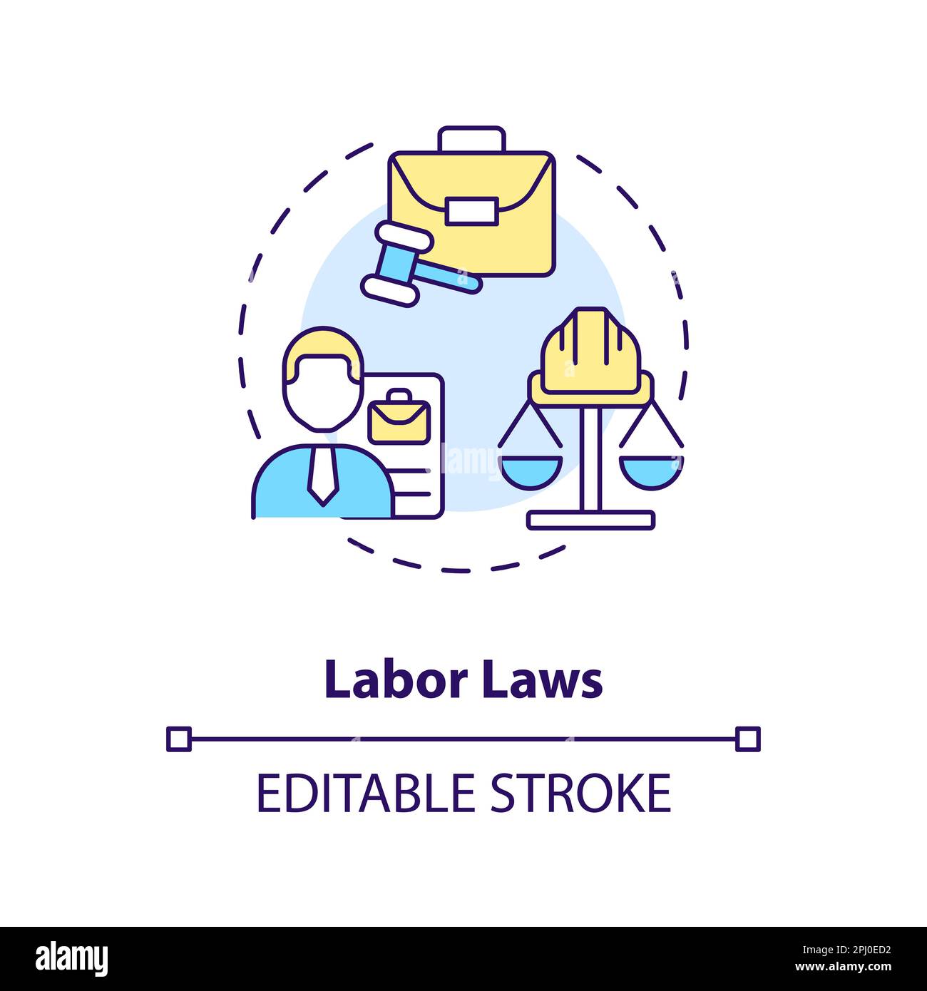 Labor laws concept icon Stock Vector Image & Art - Alamy