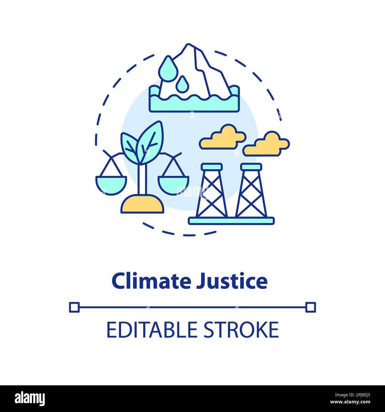 Climate justice concept icon Stock Vector Image & Art - Alamy