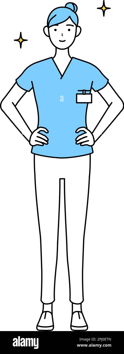 Female nurse, physical therapist, occupational therapist, speech ...