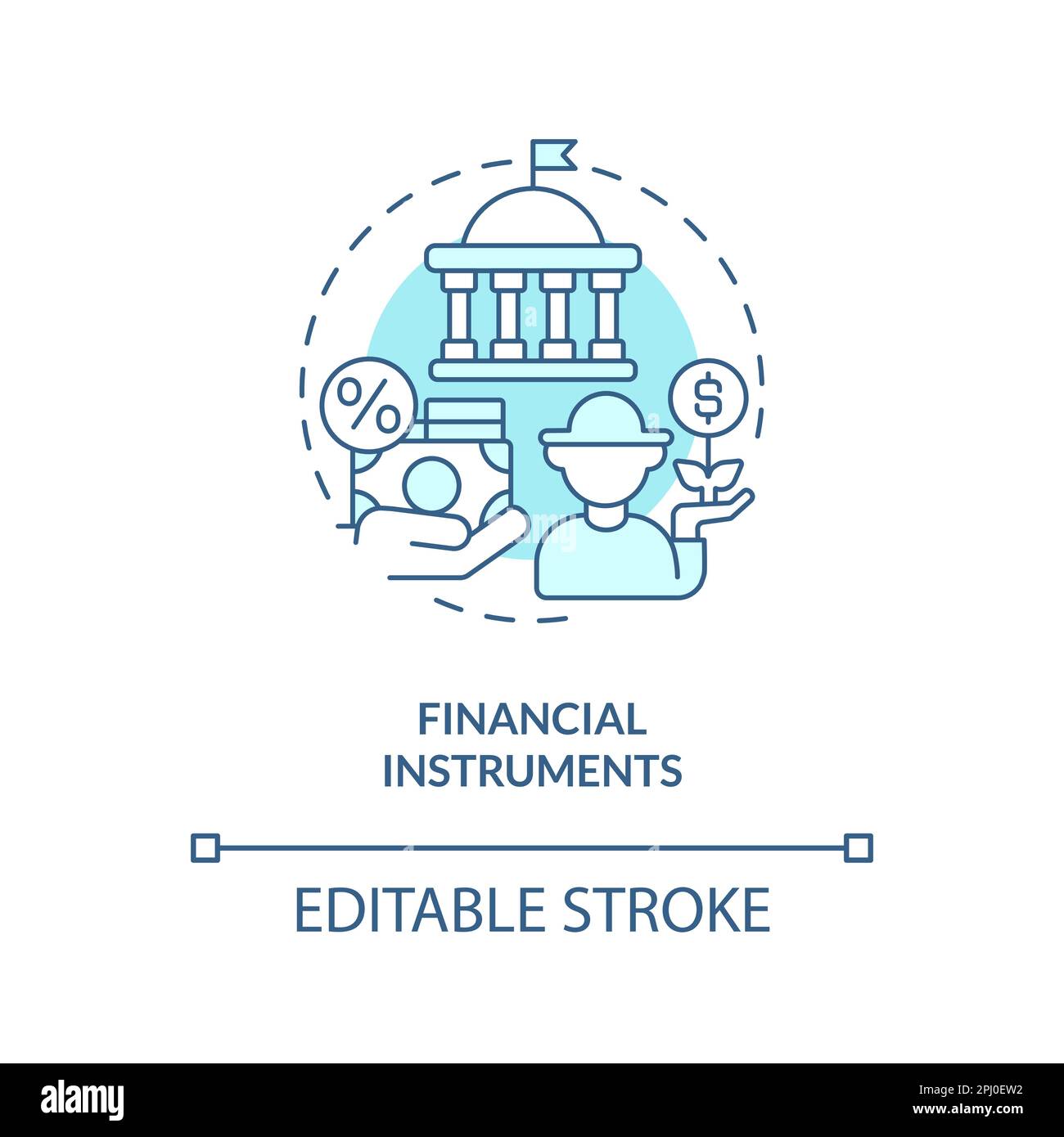 Financial instruments turquoise concept icon Stock Vector Image & Art ...