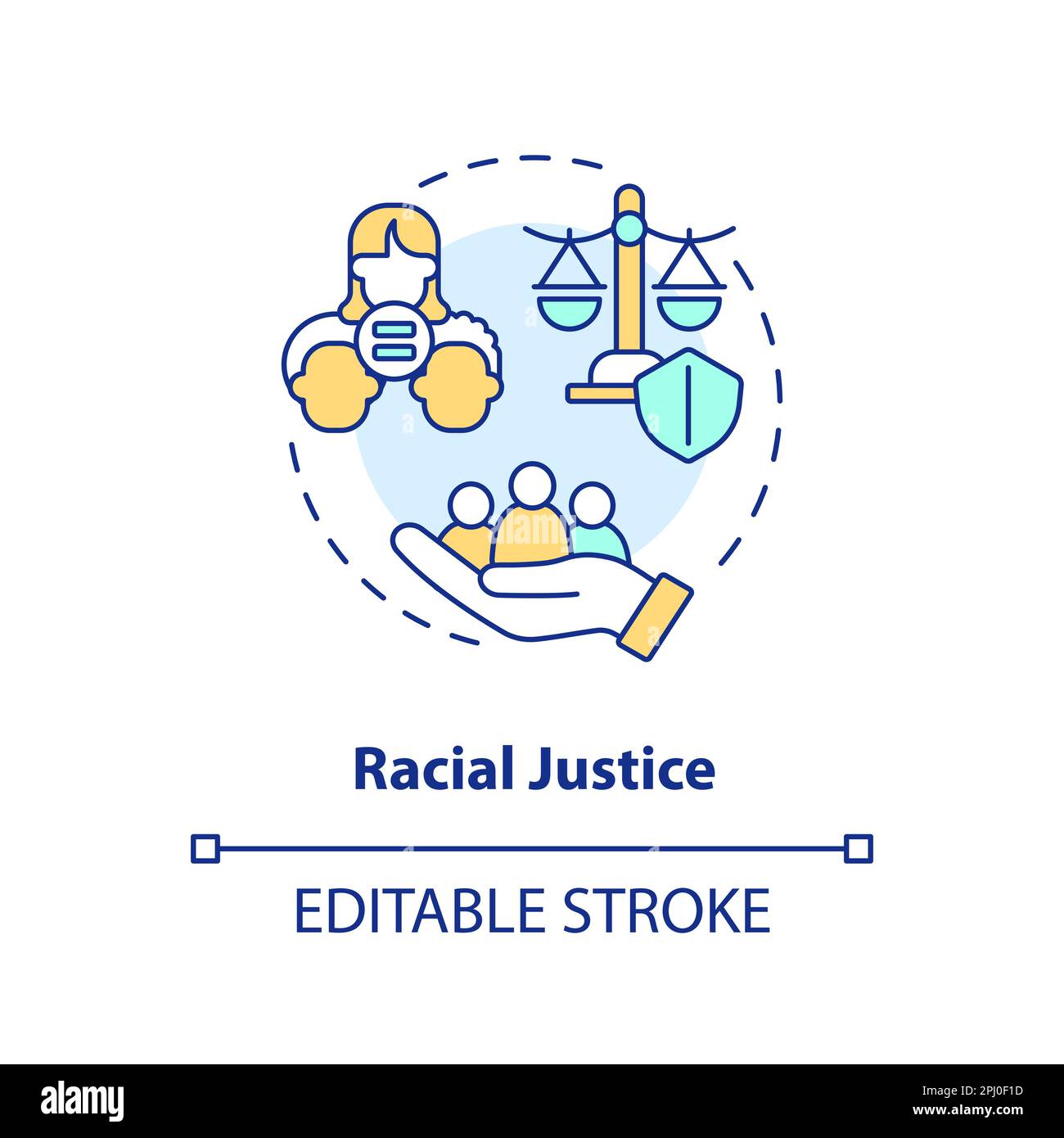 Racial justice concept icon Stock Vector Image & Art - Alamy