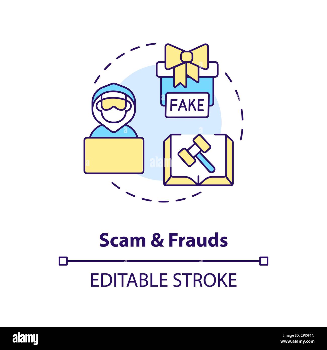 Scam and frauds concept icon Stock Vector Image & Art - Alamy