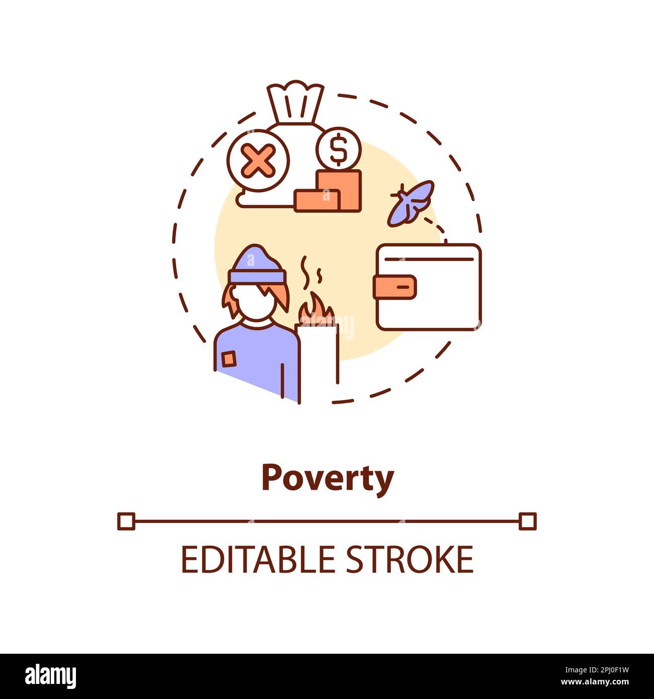 Poverty concept icon Stock Vector Image & Art - Alamy