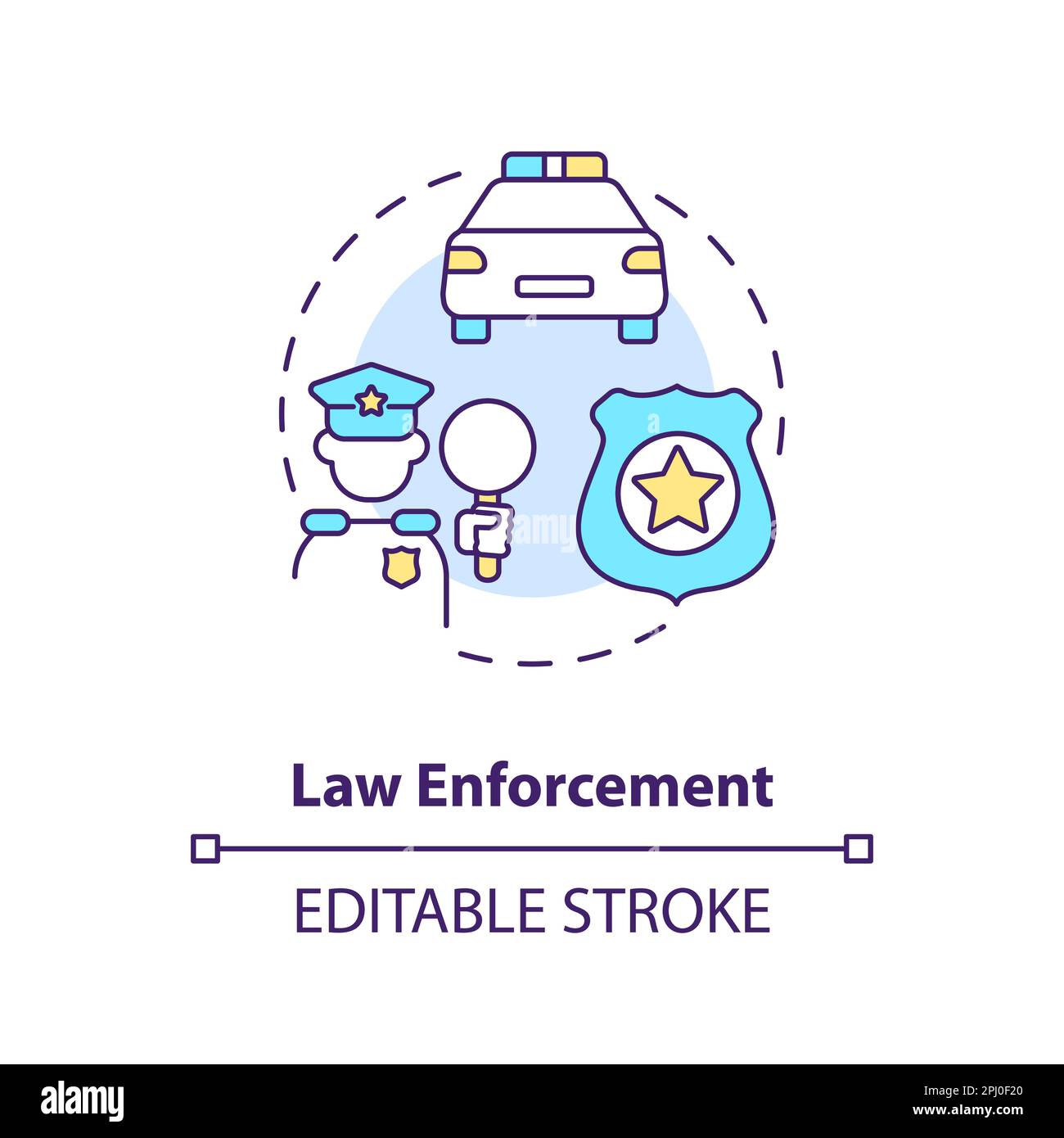 Law enforcement concept icon Stock Vector Image & Art - Alamy