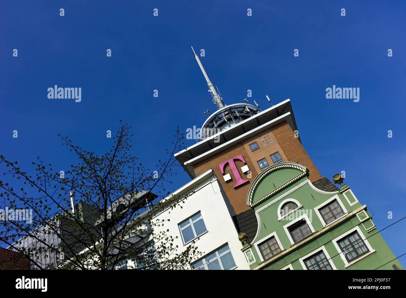 Deutsche Telekom tower in the Stephanieviertel, Bremen, Germany Stock ...