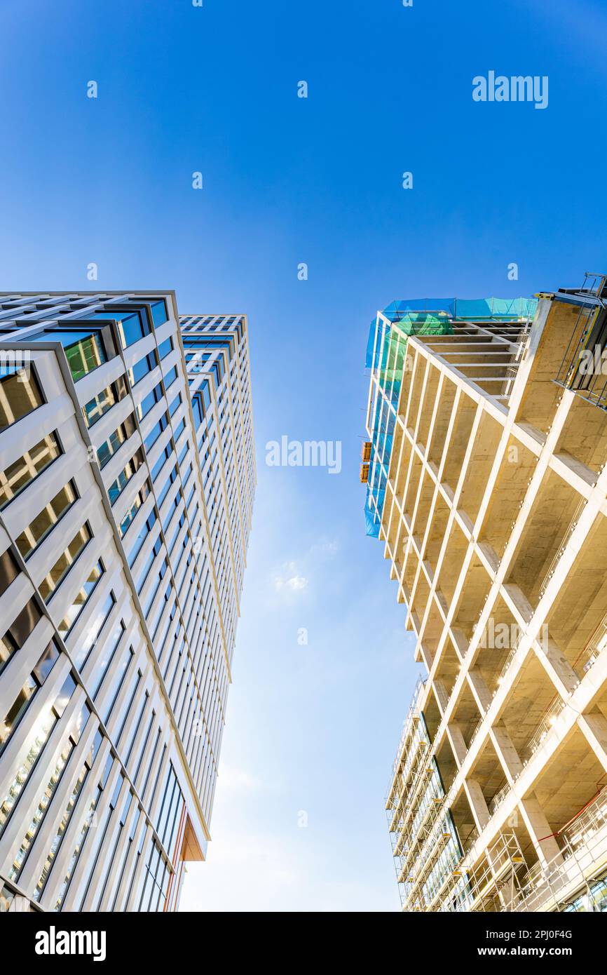 Wroclaw, Poland - June 2022: Facades of a new high-rise office ...