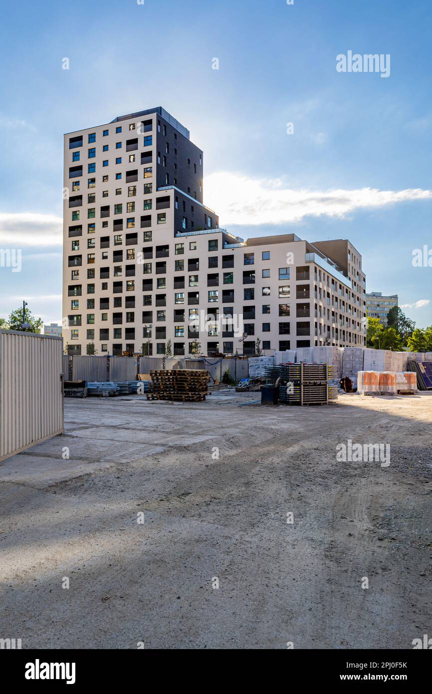 Wroclaw, Poland - June 2022: Facades of a new high-rise office ...