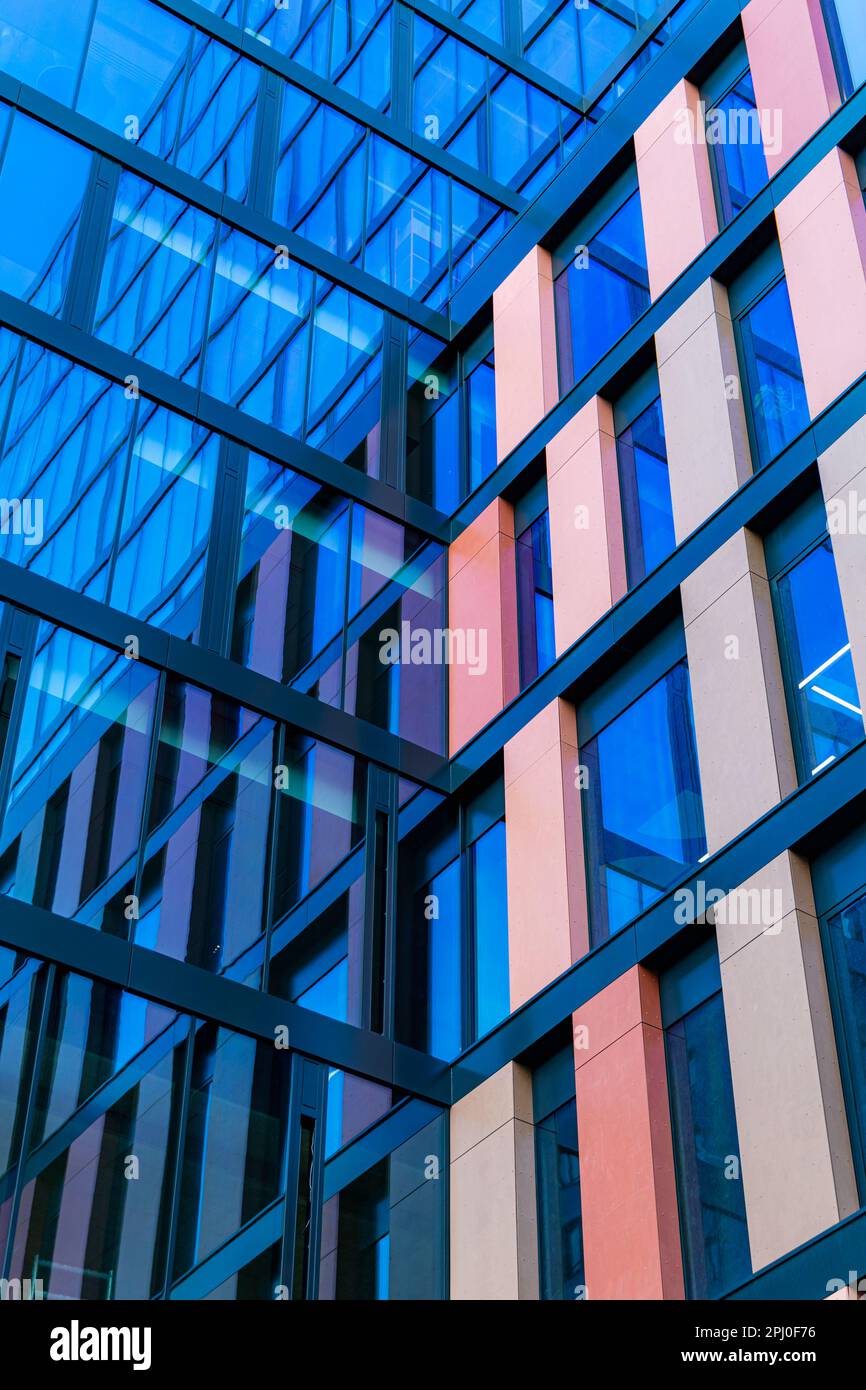 Wroclaw, Poland - June 2022: Upward view of a tall and modern office ...