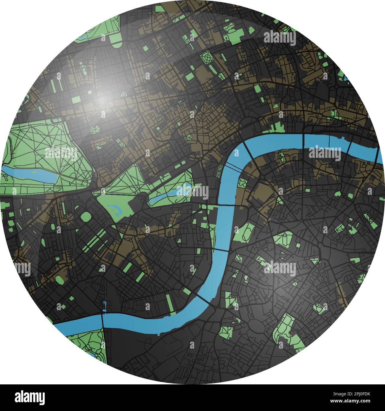 Thames river map Stock Vector Images - Alamy