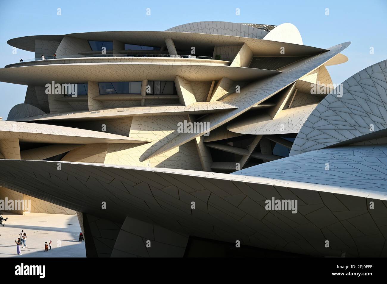 National Museum of Qatar by architect Jean Nouvel, Doha, Qatar Stock ...