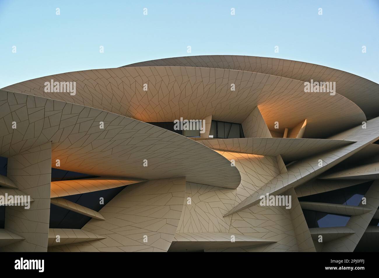 National Museum of Qatar by architect Jean Nouvel, Doha, Qatar Stock ...
