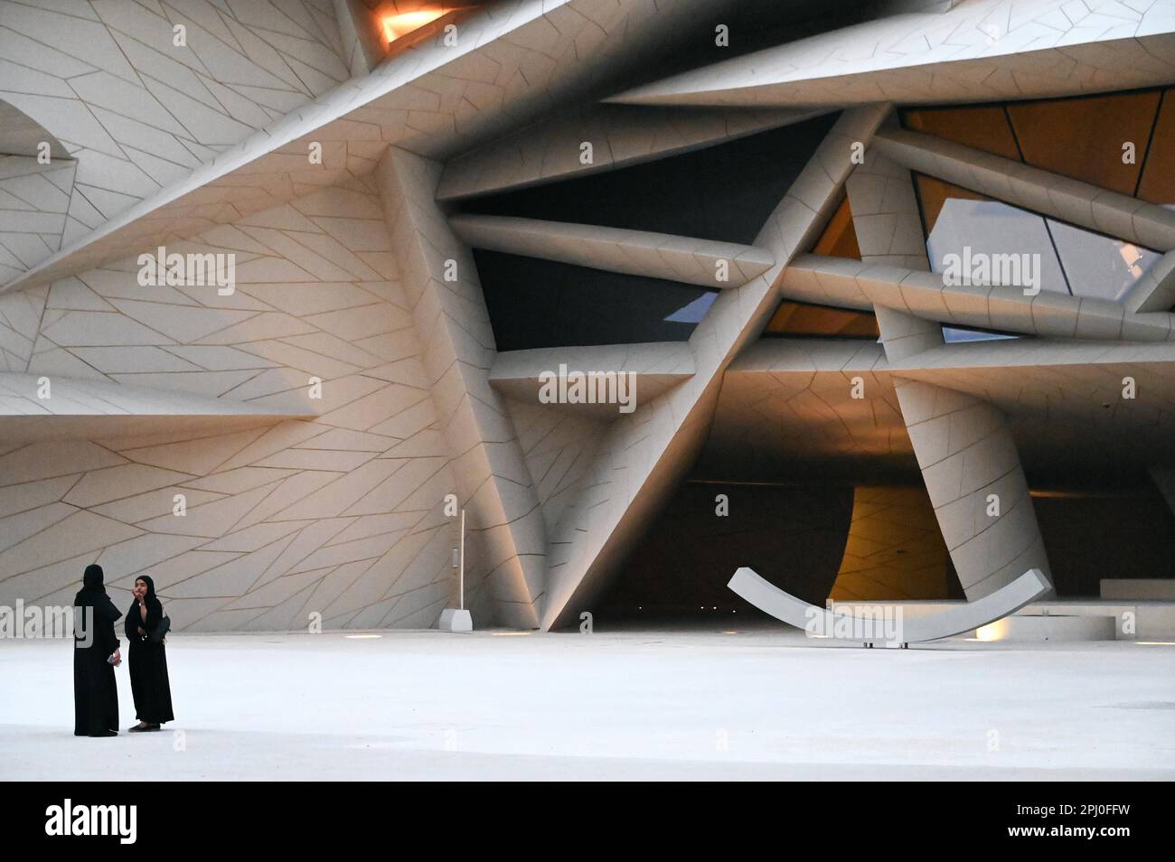 National Museum of Qatar by architect Jean Nouvel, Doha, Qatar Stock ...