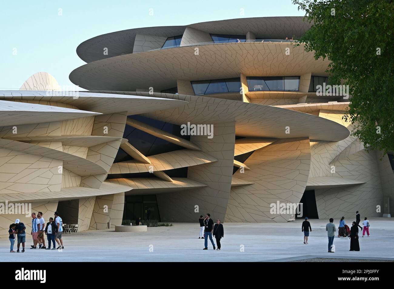 National Museum of Qatar by architect Jean Nouvel, Doha, Qatar Stock ...