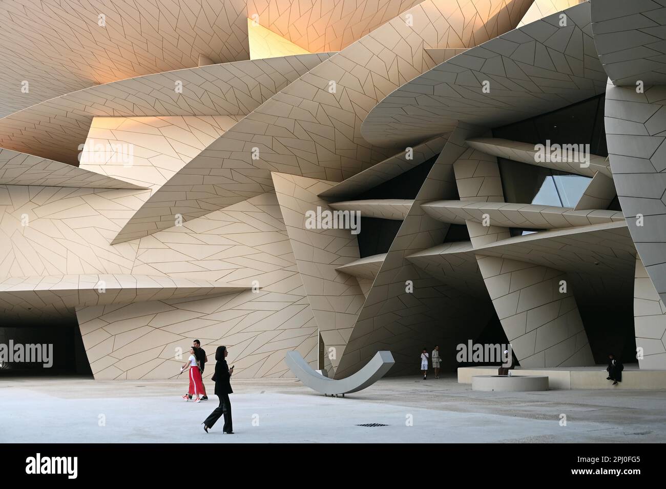 National Museum of Qatar by architect Jean Nouvel, Doha, Qatar Stock ...