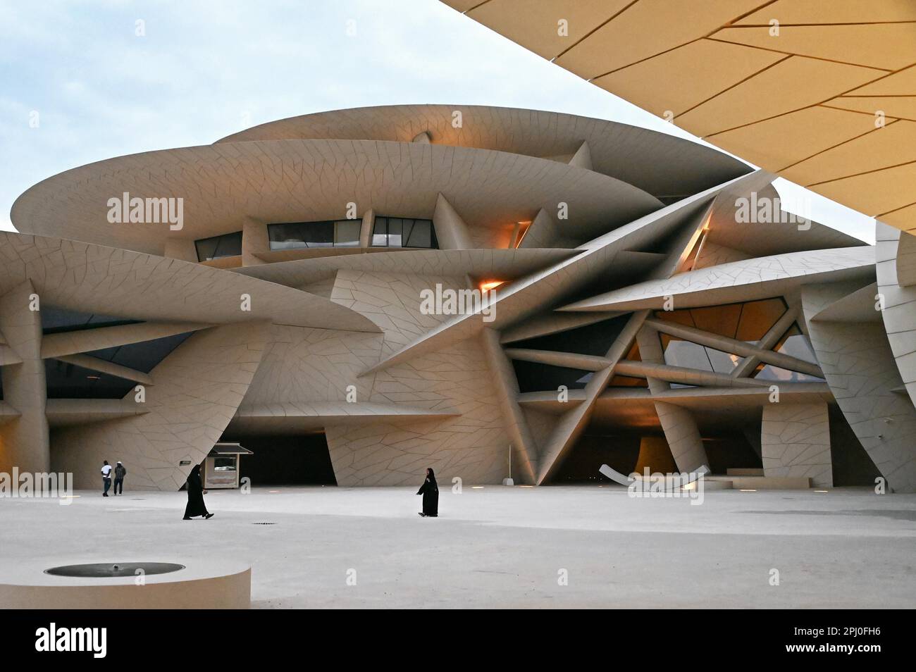 National Museum of Qatar by architect Jean Nouvel, Doha, Qatar Stock ...