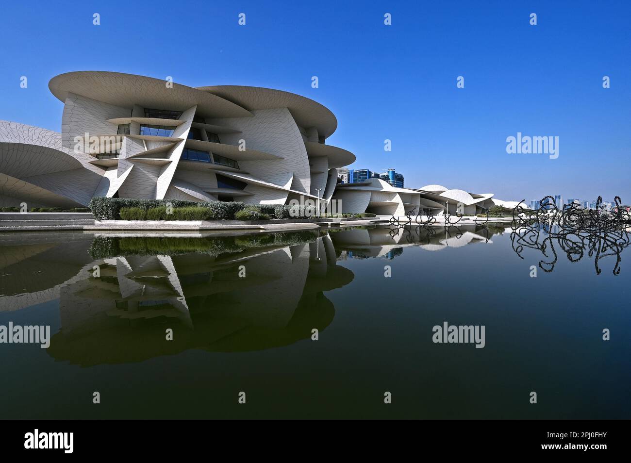 National Museum of Qatar by architect Jean Nouvel, Doha, Qatar Stock ...