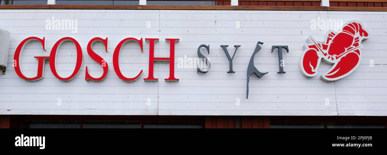 Font and logo, Gosch Sylt, Sylt, North Frisian Island, North Frisia ...