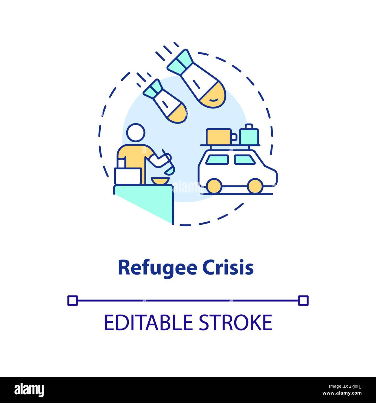 Social crisis migration Cut Out Stock Images & Pictures - Alamy