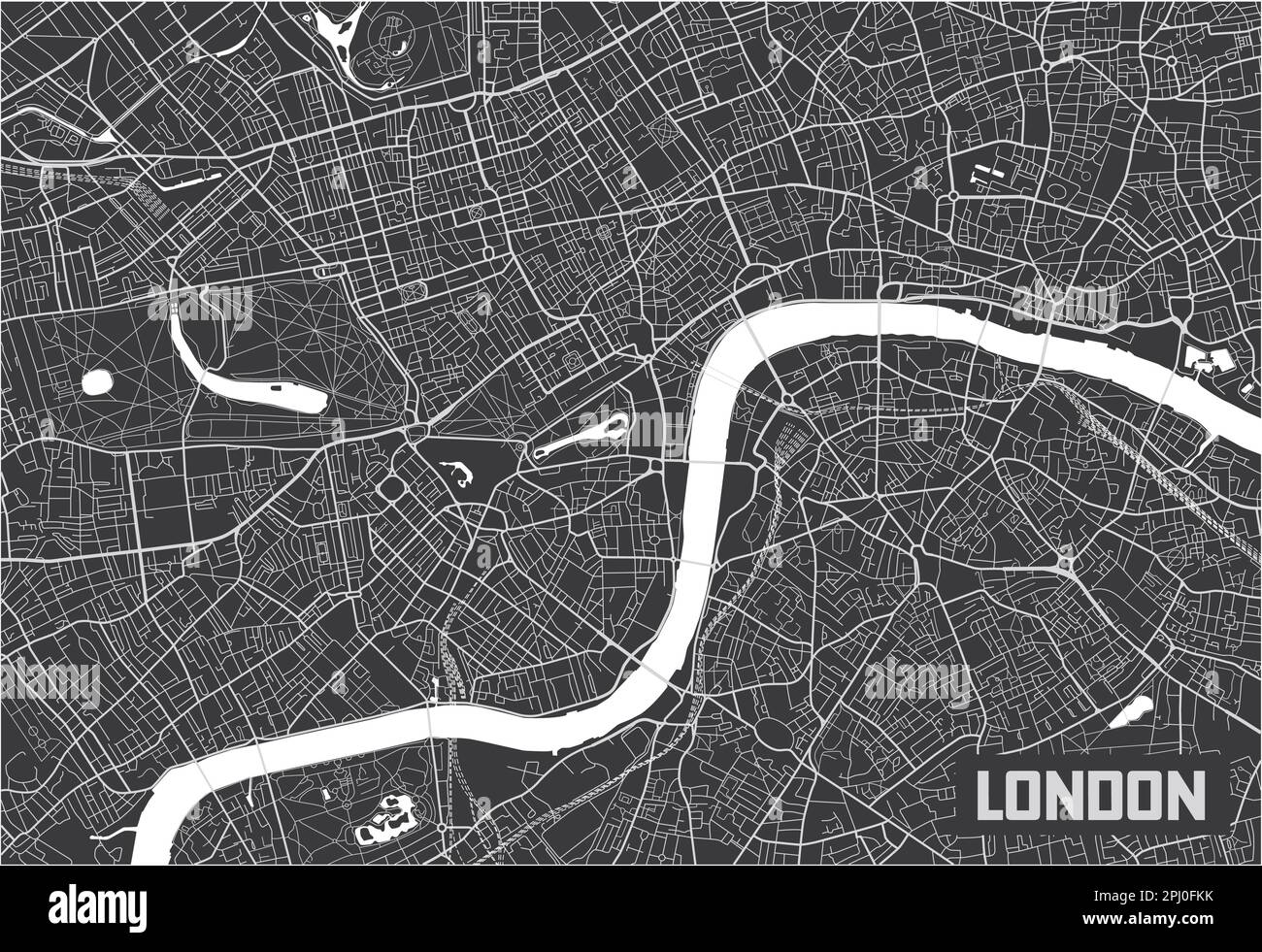 Minimalistic London city map poster design Stock Vector Image & Art - Alamy