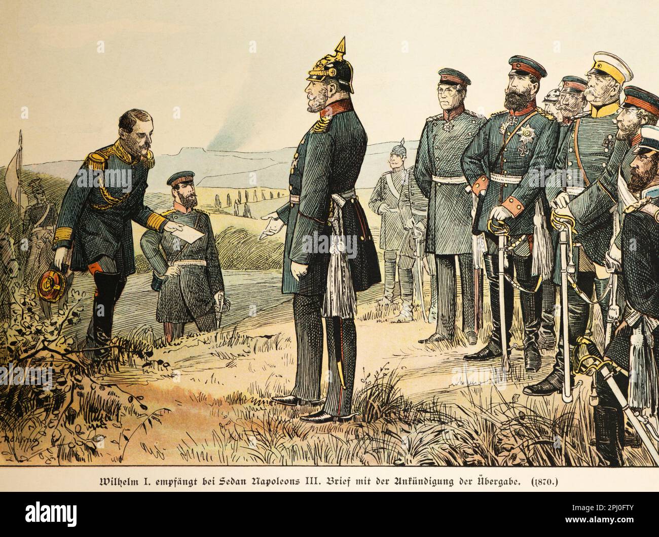 Wilhelm I receives Napoleon IIIs letter at Sedan announcing the ...