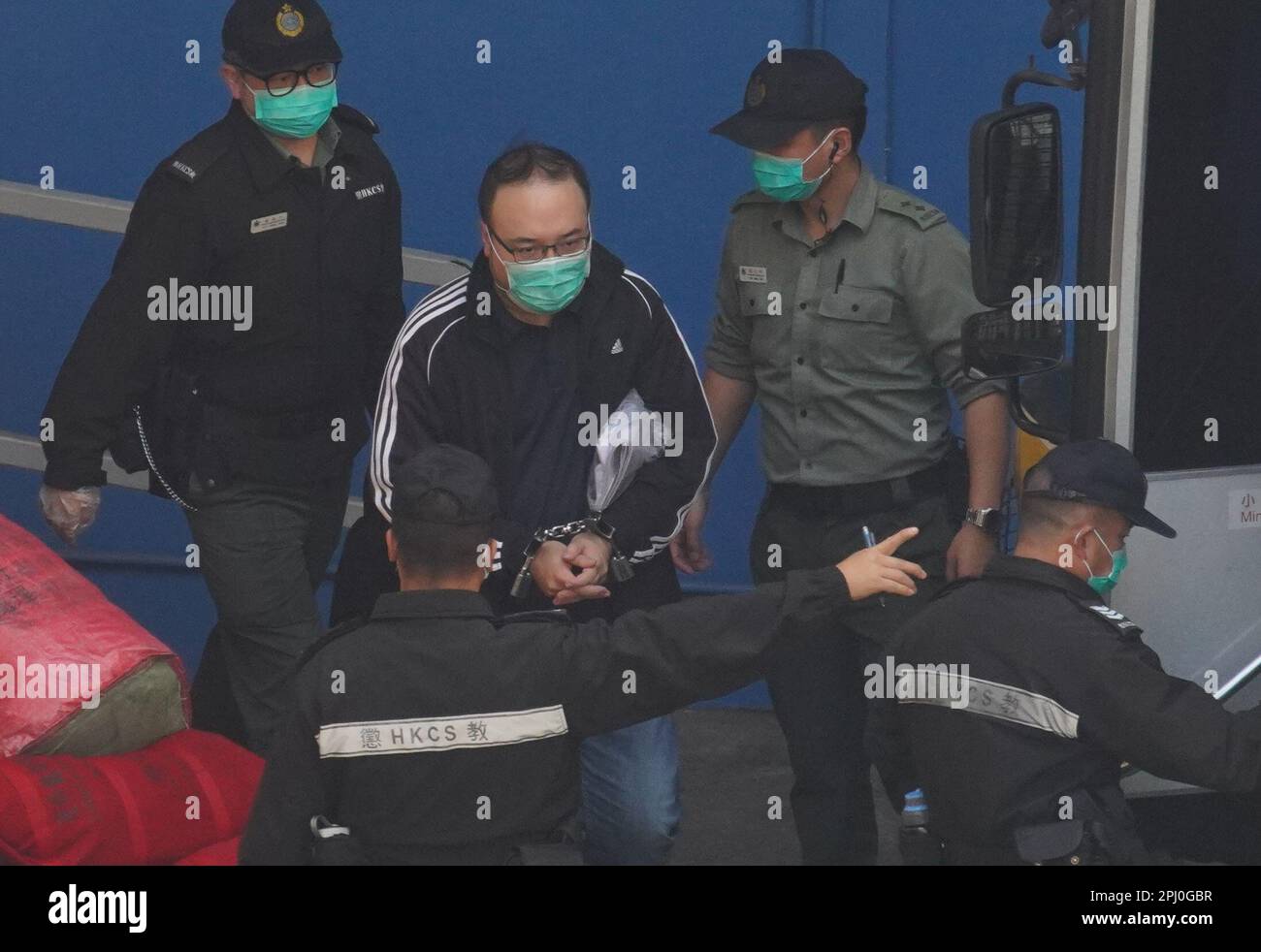 Andrew Chiu Ka-yin leave at the Lai Chi Kok Reception Centre in Lai Chi ...