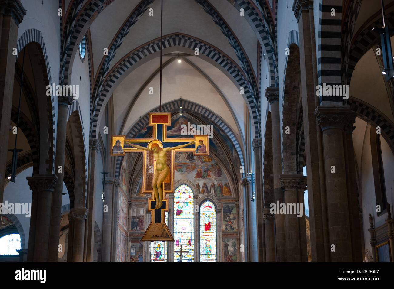 Giotto's Crucifix (1288-90) hanging in Santa Maria Novella, Florence ...
