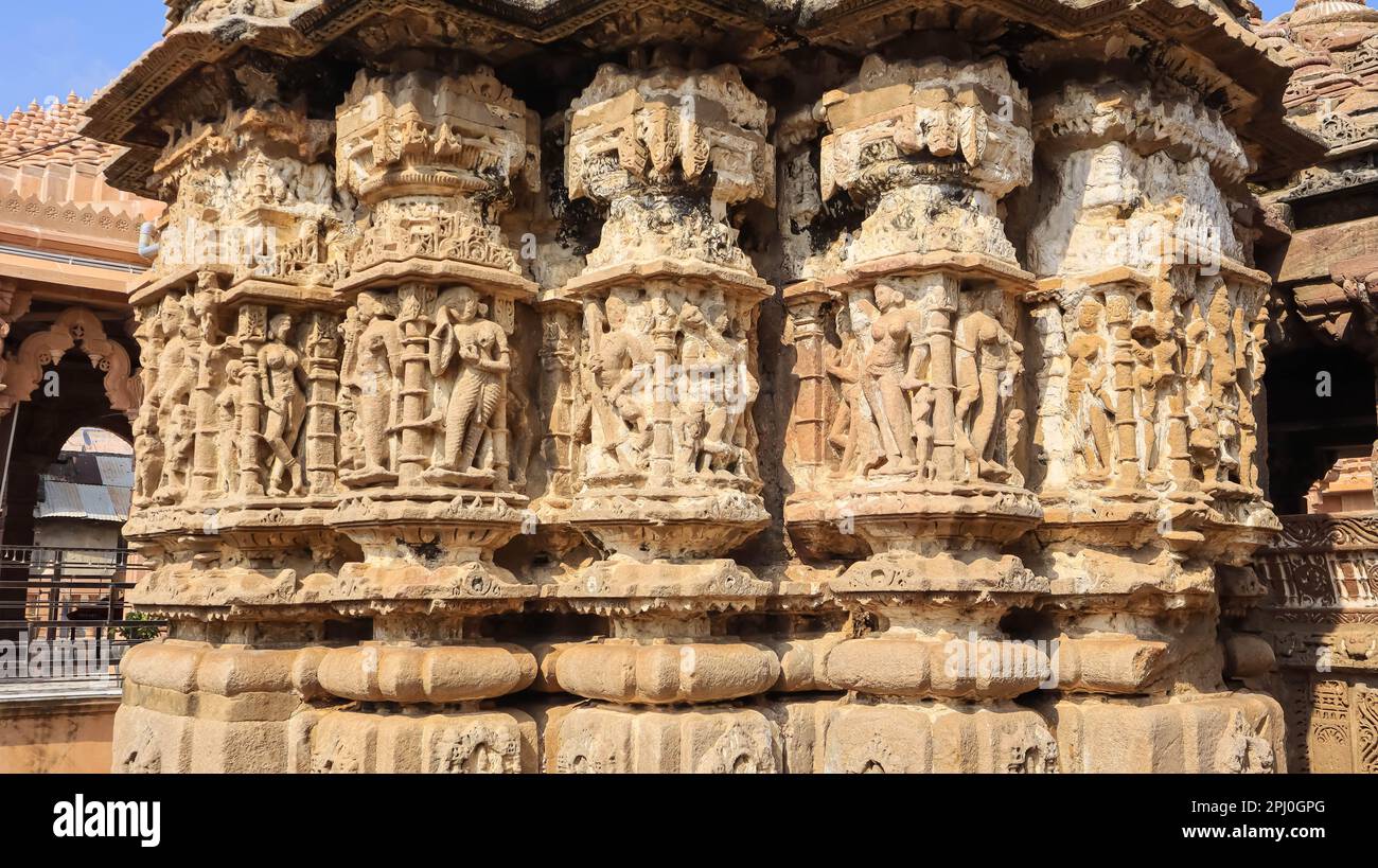 The Beautifully Carved Statues of Hindu God and Goddess on the Sun ...