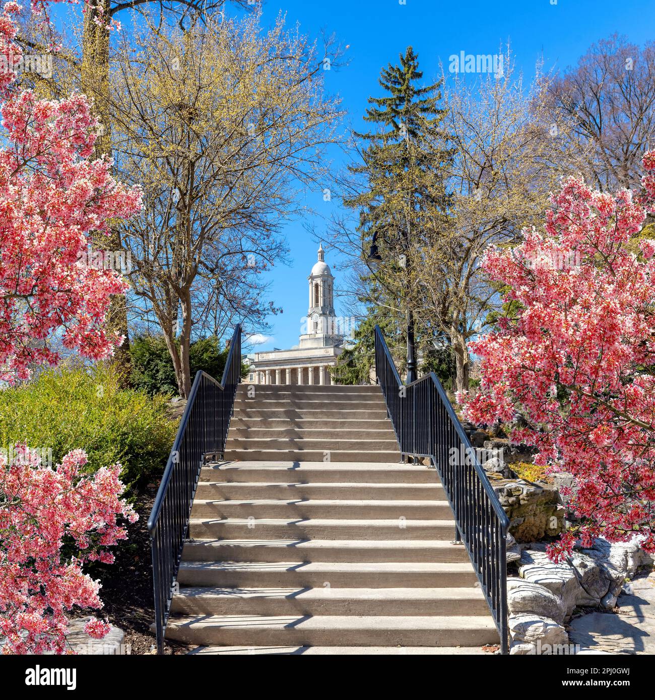 The campus of Penn State University in spring sunny day Stock Photo - Alamy