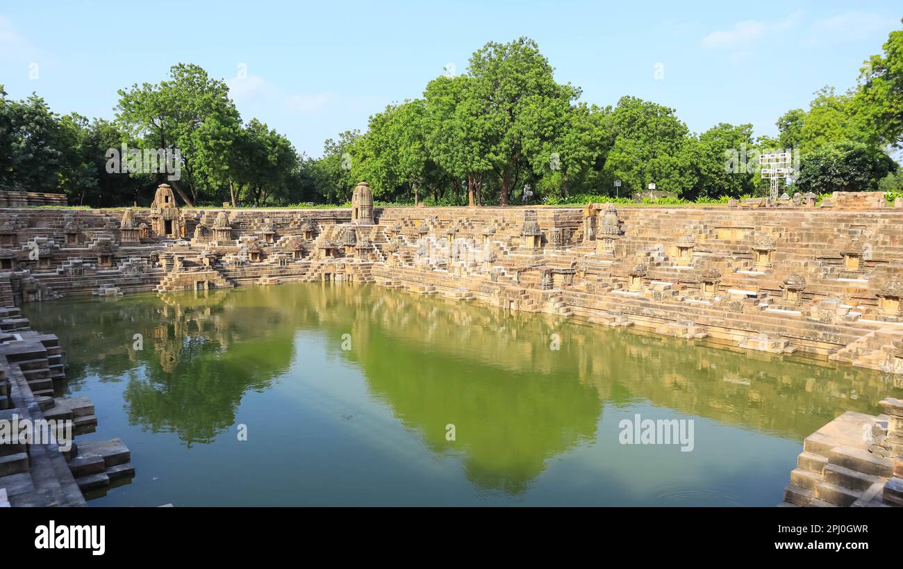 Step Well in Front of Sun Temple, Small Carving Temple, Modhera ...