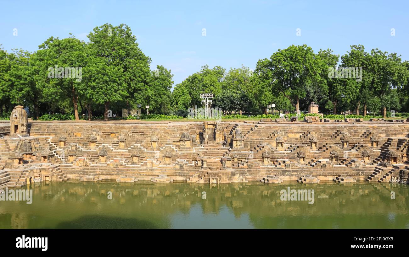 Step Well in Front of Sun Temple, Small Carving Temple, Modhera ...